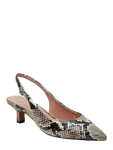 Linea Paolo Cecil Slingback Kitten Heel Pumps - Natural