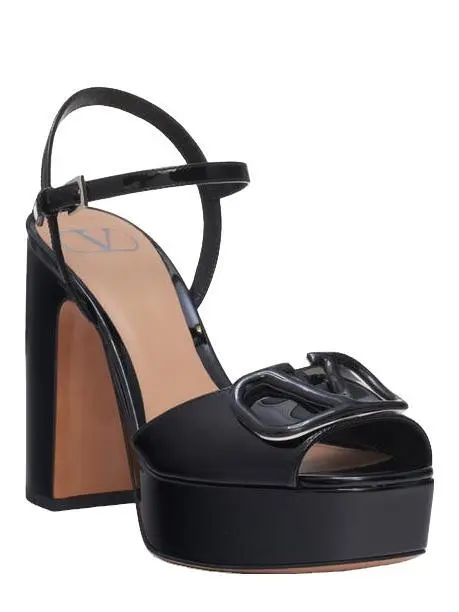 Valentino Garavani Vlogo Signature Platform Sandal - Nero