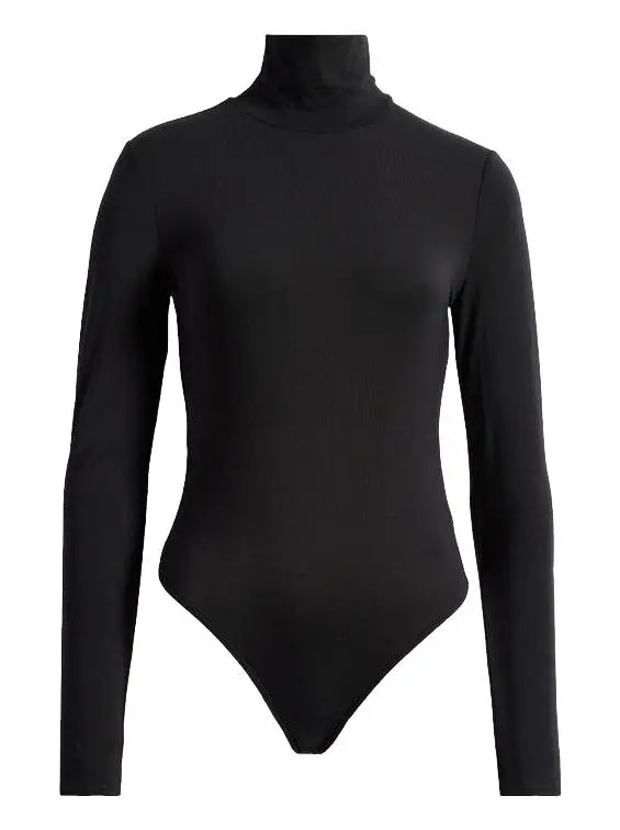 REFORMATION Cordelia Knit Turtleneck Bodysuit - Black