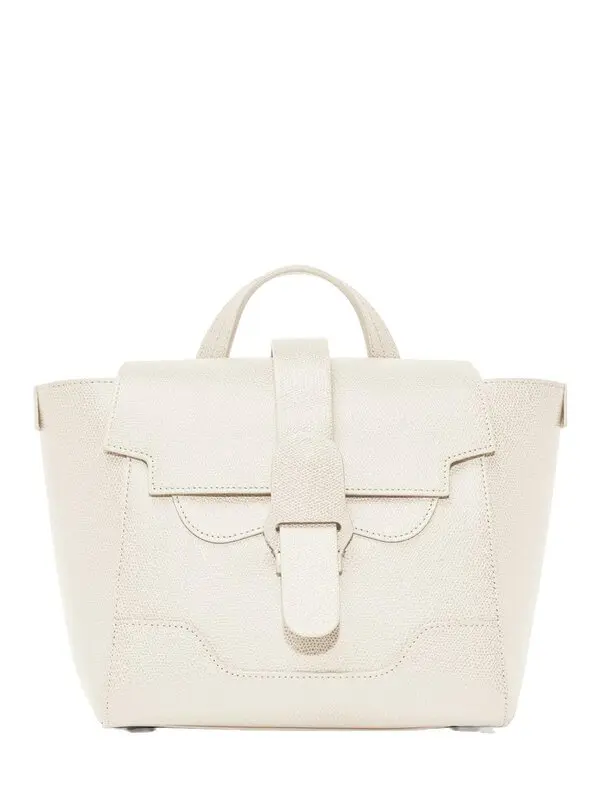 Senreve Mini Maestra Pebbled Leather 4-way Convertible Handbag - Cream