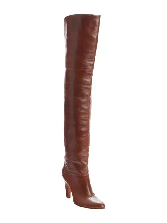 Chloé Eve Thigh High Boots - Sooty Brown