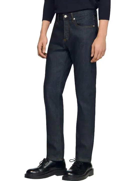 Sandro Narrow Cut Raw Jeans - Raw Denim