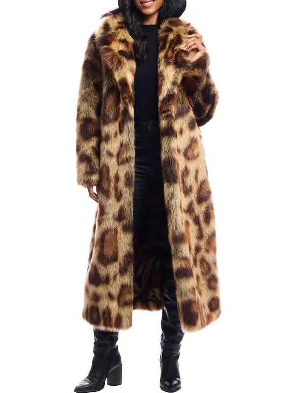 Fabulous Furs Animal Print Faux Fur Coat - Leopard