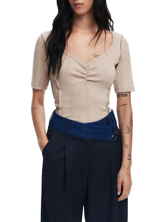 Desigual Pica Top - Brown