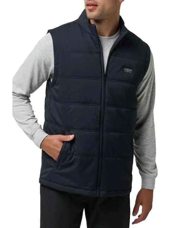 Travis Mathew Palisades Nylon Puffer Vest - Black