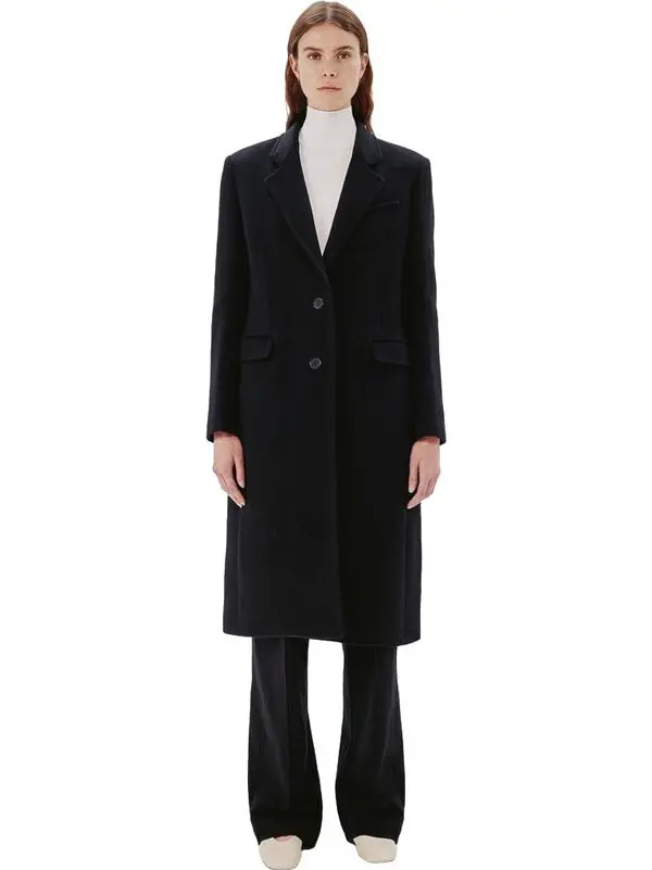 Another Tomorrow Tailored Coat - Black