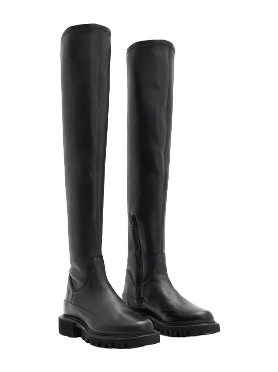 ALLSAINTS Leona Over-the-knee Boots - Black