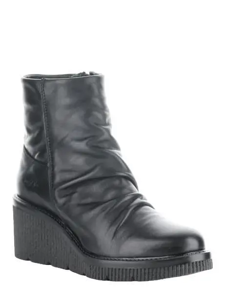 BOS. & CO. Alina Waterproof Platform Wedge Bootie - Black