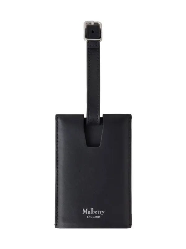 Mulberry Leather Luggage Tag - Black