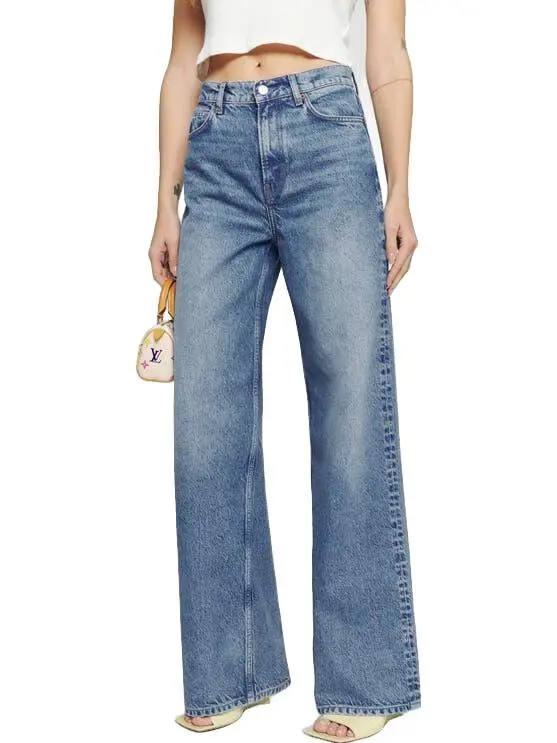 REFORMATION Cary Slouchy High-rise Wide-leg Jeans - Colorado