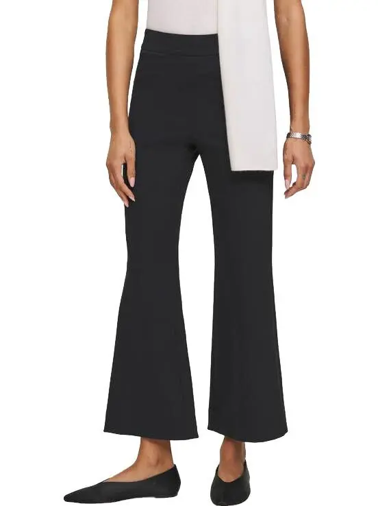 REFORMATION Tanya Knit Flare Ankle Pants - Black