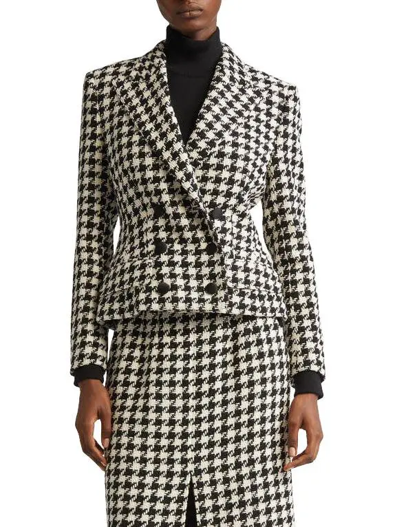 Dolce & Gabbana Macro Houndstooth Double-breasted Blazer - S8100 Quadri-check-tartan