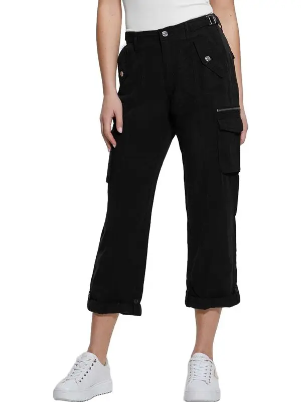 Guess Nessi Cargo Pants - Jet Black Multi