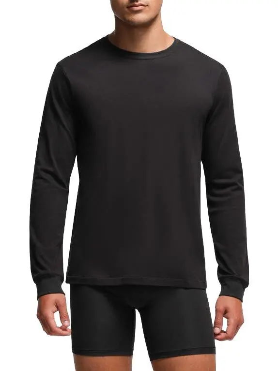 SKIMS Long Sleeve Cotton T-shirt - Onyx