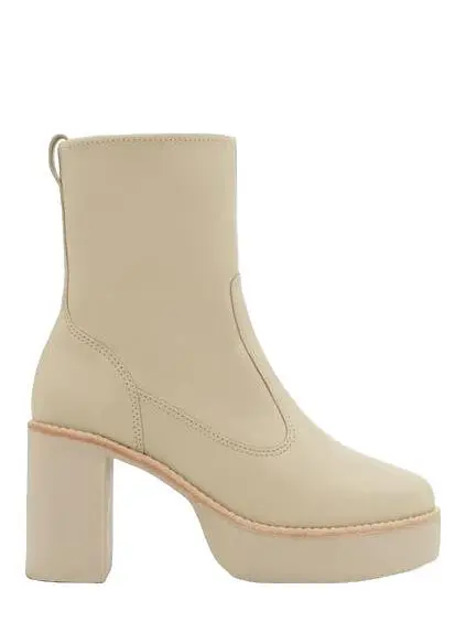 DANIELLA SHEVEL Lugg Ankle Boots - Ivory