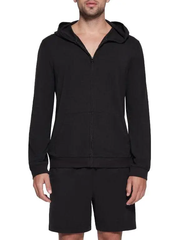 SKIMS Jersey Lounge Zip Hoodie - Obsidian