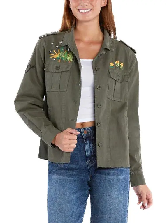 BILLY T Tree Power Embroidered Jacket - Army