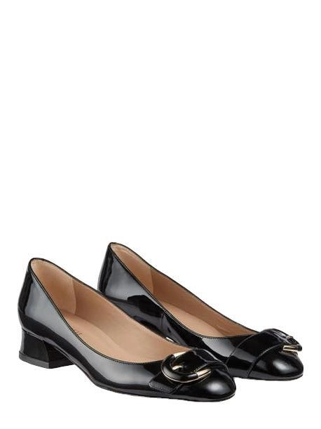 LK BENNETT Cici Buckle Leather Pumps - Black