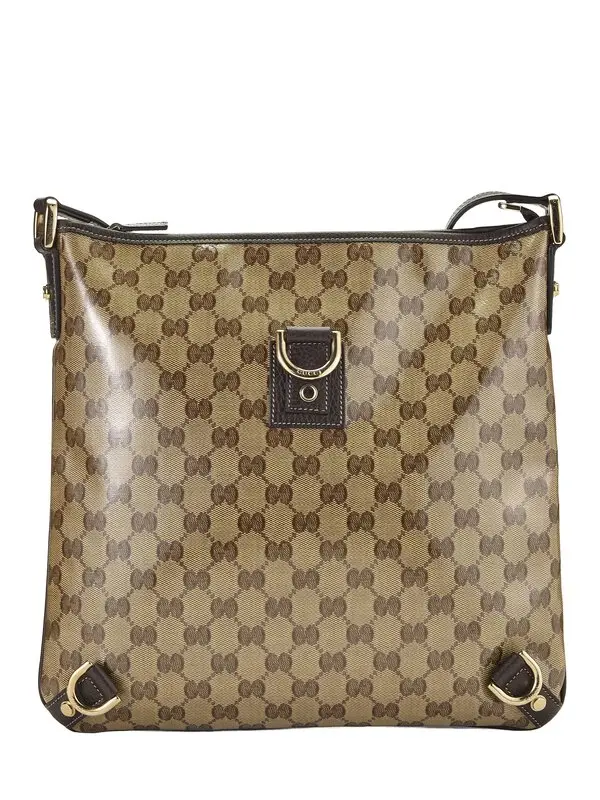 Gucci Crystal Canvas D-ring Abbey Messenger - Brown