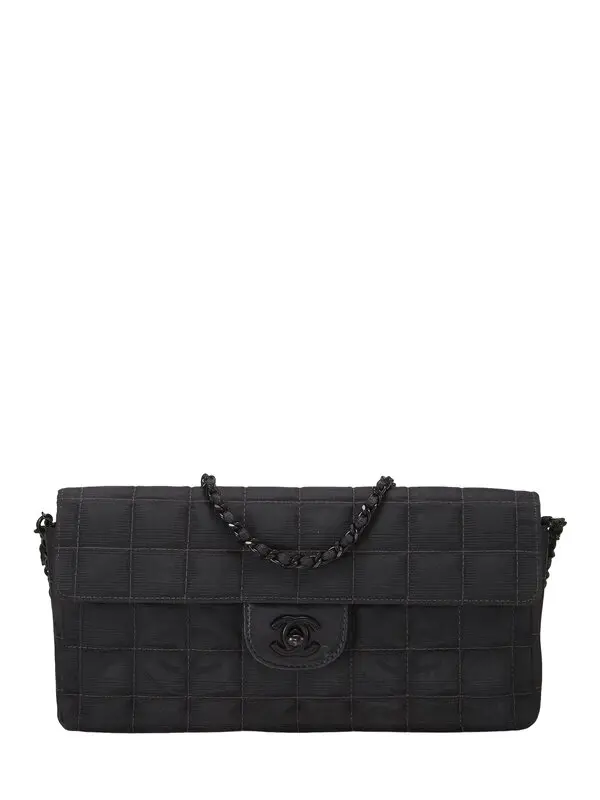 Chanel Travel Line East/west Flap Bag - Black