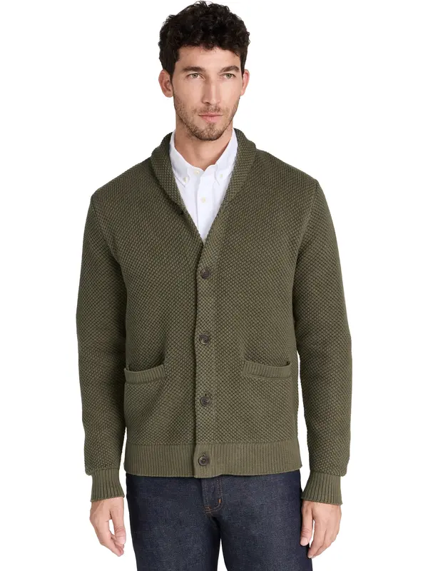 Taylor Stitch Crawford Cardigan - Fatigue Olive