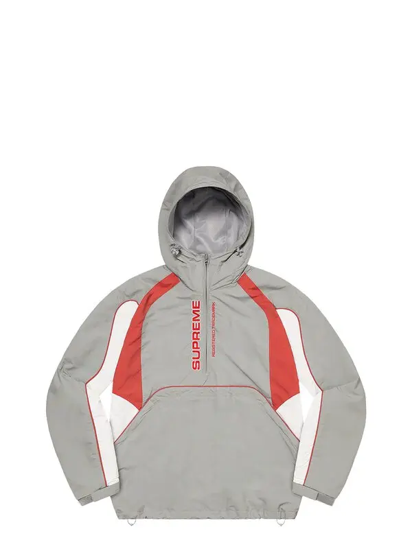 Supreme Paneled Half Zip Pullover - Grey