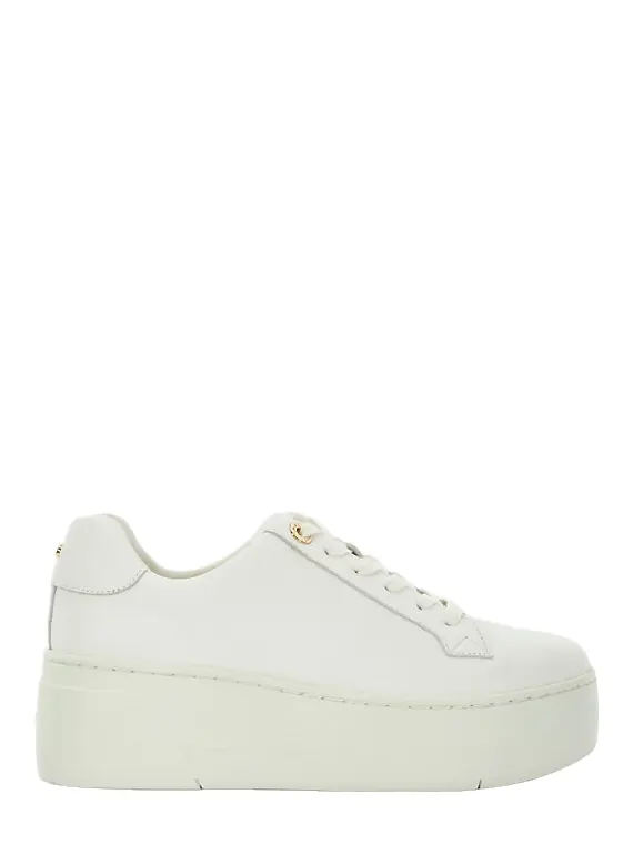 DUNE Episode 2 Flatform-sole Leather Low-top Trainers - White Leather