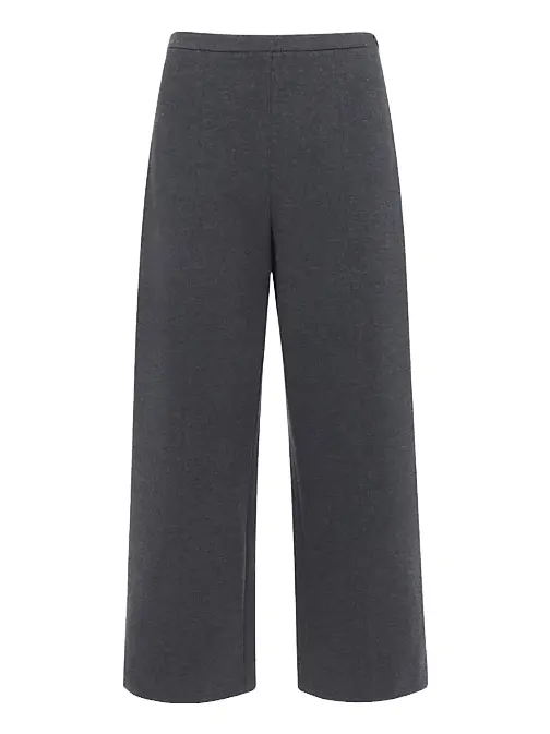 Whistles High-rise Wide-leg Stretch-woven Trousers - Grey