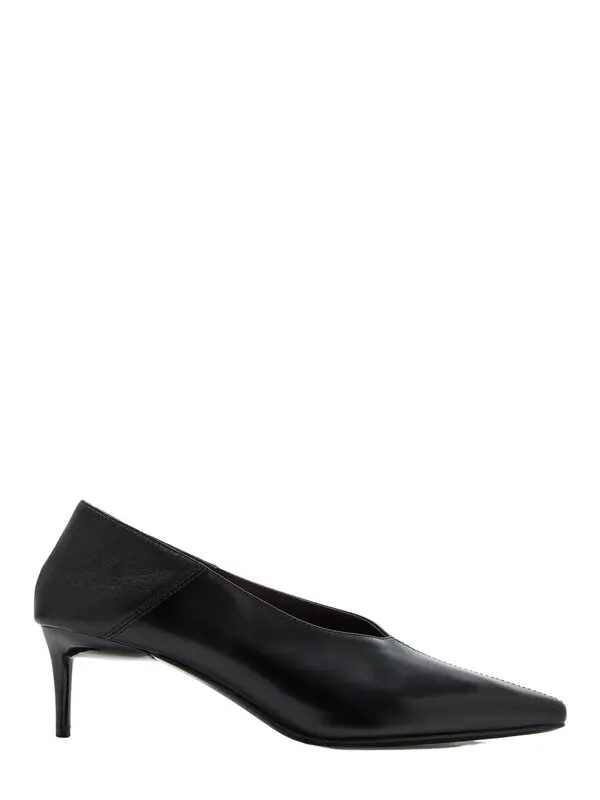 ST. AGNI Leather Pumps With Collapsible Heel - Black