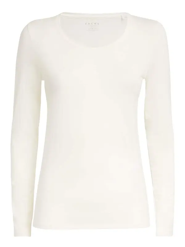 Falke Long-sleeve Daily Climawool T-shirt - Ivory