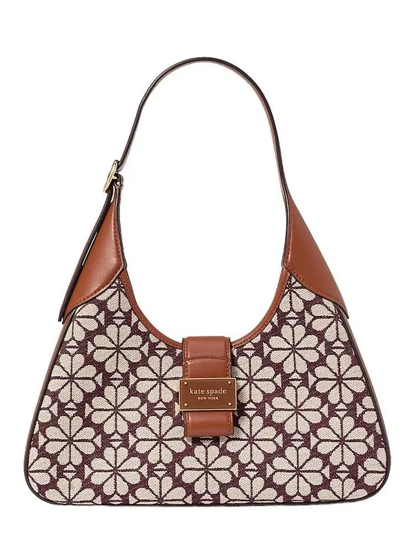 Kate Spade New York Spade Flower Jacquard Shoulder Bag - Burgundy Multi