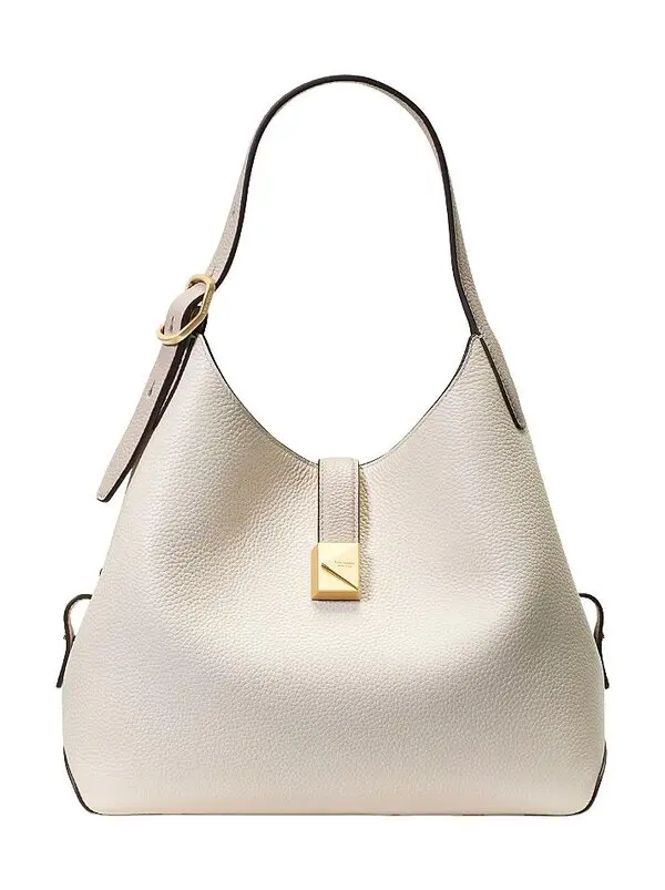 Kate Spade New York Deco Color Blocked Pebbled Leather Small Crossbody Tote - Cashew Milk
