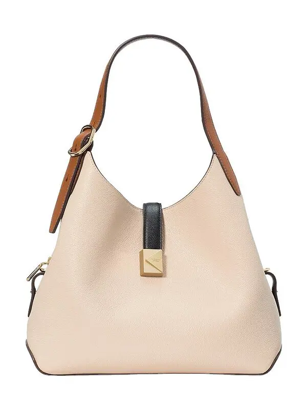 Kate Spade New York Deco Color Blocked Pebbled Leather Small Crossbody Tote - Milk Glass