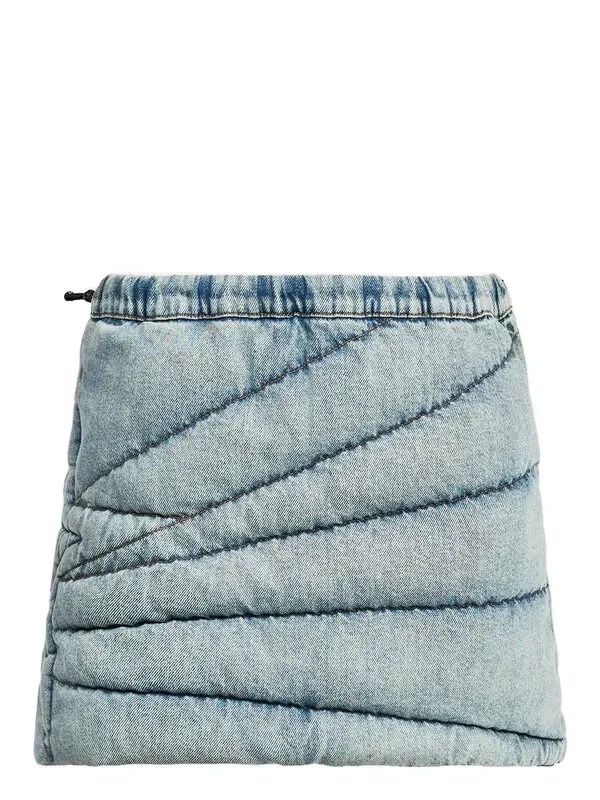 Perfect Moment Quilted Denim Mini Skirt - Light-denim