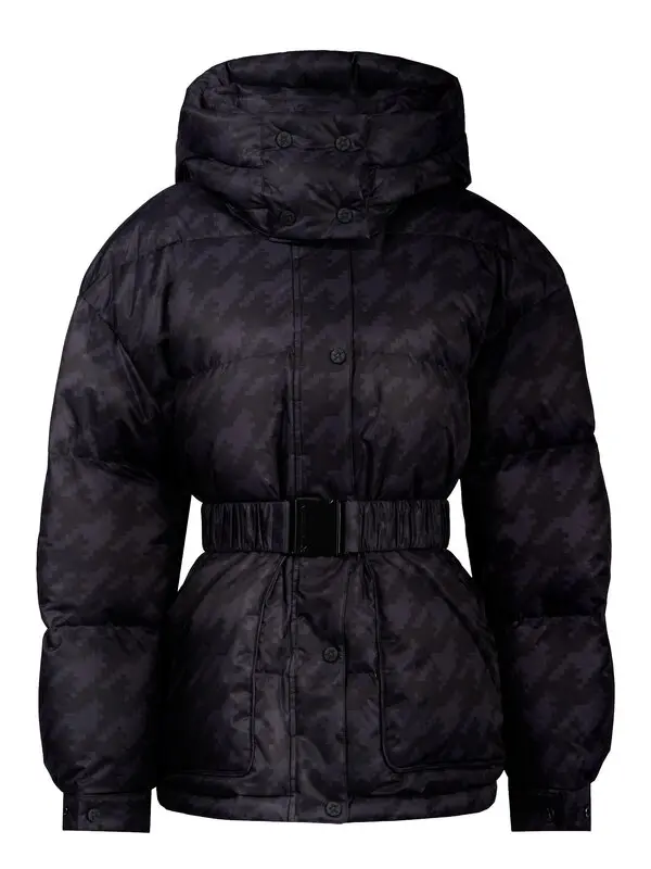 Perfect Moment Maya Down Parka - Black-houndstooth