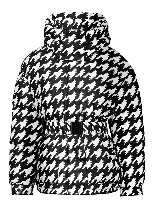 Perfect Moment Maya Down Parka - Houndstooth-black-snow-white
