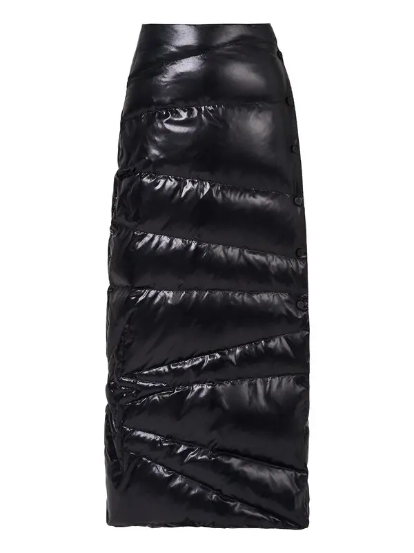 Perfect Moment Quilted Maxi Skirt - Black