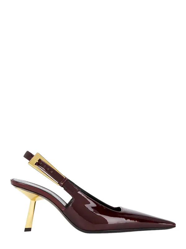 Saint Laurent Stone Slingback Pump - Marron Glace