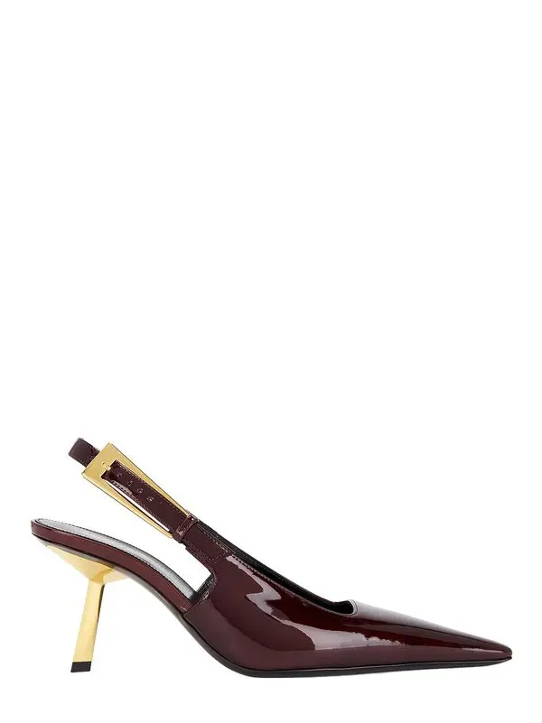 Saint Laurent Stone Slingback Pump - Marron Glace