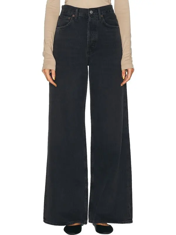 AGOLDE Dame High Rise Wide Leg Jeans - Hitch