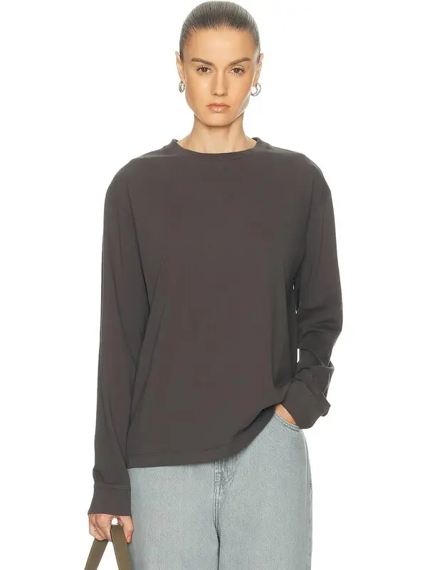 Renggli Long Sleeve Crewneck Top - Steel