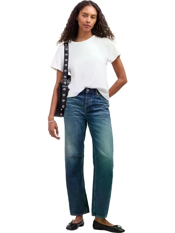 Madewell The Tall Darted Barrel-leg Jean - Irmo Wash