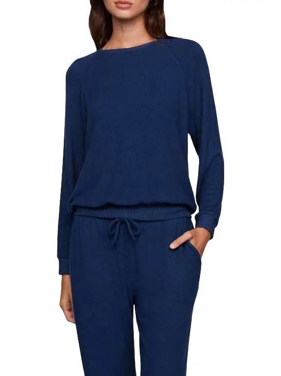 Eberjey Cozy Time Lounge Pullover - Navy