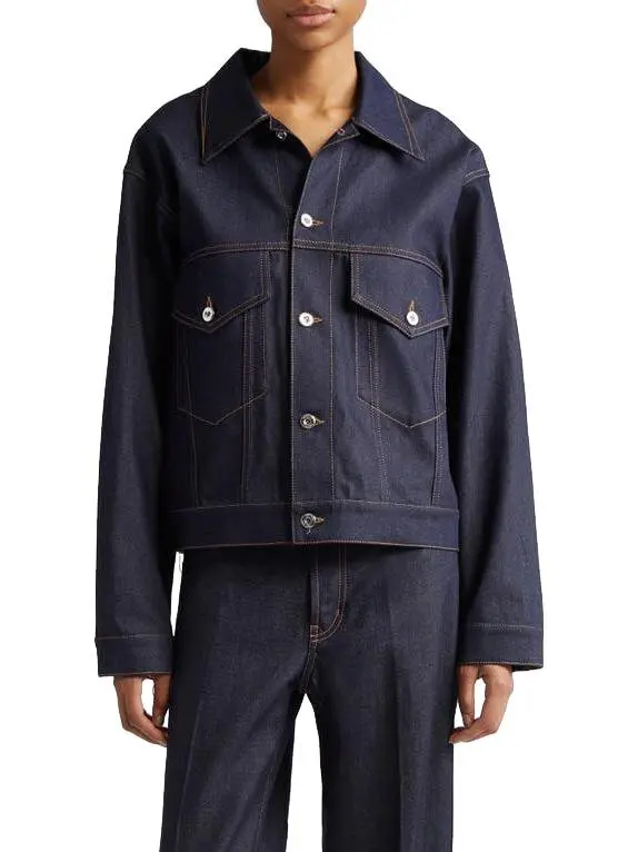 SETCHU Paper Denim Trucker Jacket - Indigo