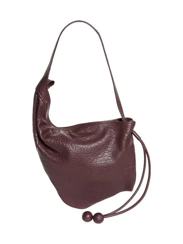 Marni Small Sling Leather Hobo Bag - 00r85 Cherry