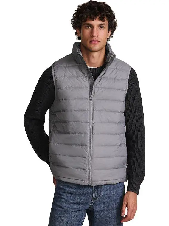 LANDS' END Wanderweight Ultralight Packable Down Vest - Mica Heather