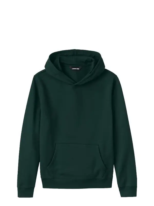 LANDS' END Adult Hooded Pullover Sweatshirt - Evergreen