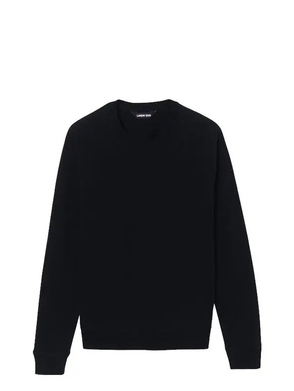 LANDS' END Long Sleeve Crewneck Sweatshirt - Black