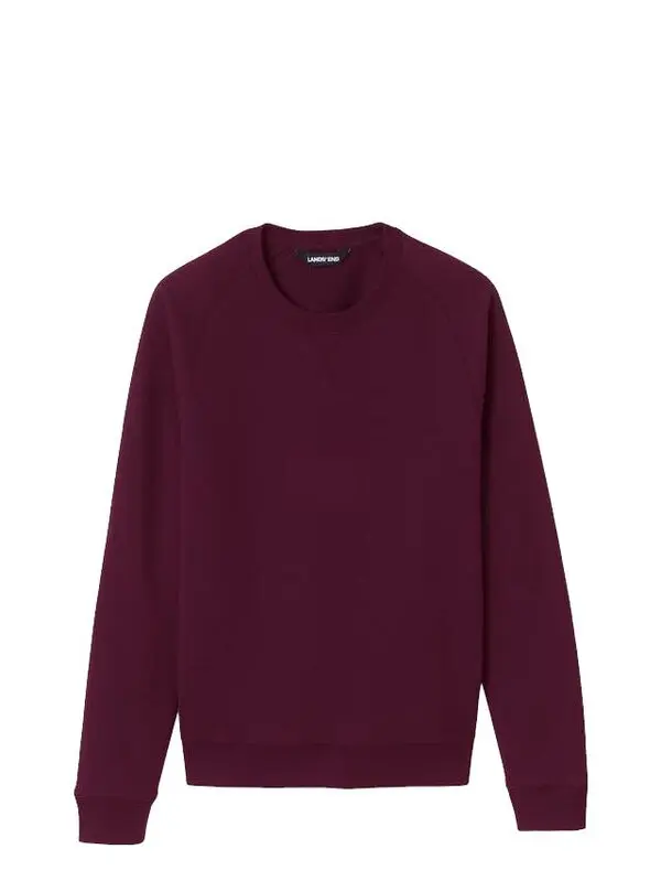 LANDS' END Long Sleeve Crewneck Sweatshirt - Burgundy