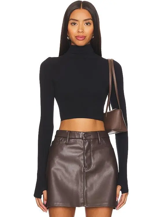 Commando Ballet Crop Top - Black
